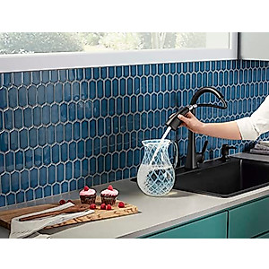 KOHLER R22867-SD-BL Maxton Pull-Down Kitchen Faucet with Soap Dispenser, Pull Down Sprayer, Matte Black