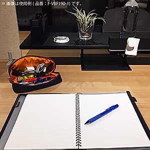 Kokuyo Pen Case, Shellbro, Black x Orange (F-VBF190-1)