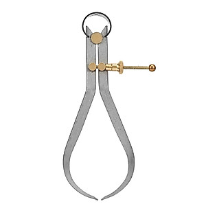 Outside Spring Caliper, Boomerang Leg External Caliper Divider Set with Copper Fitting, Spring Caliper for Woodworking Turning Lathe Projects(190mm / 7.5in)