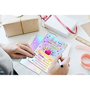 WwongxianB Birthday Party Invitation Cards for Kids, Teens Party Invites Cards, Bowling Party Celebration, Birthday Party Supplies, 20 Fill-in Invitation Cards With Envelopes Set -SR A001