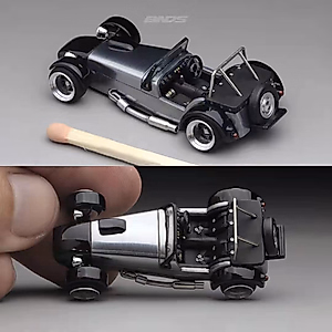 BNDS 1/64 Scale Mini Alloy Wheels Tires with Axles Assembly Detail Up Kits for Professional Modified Diecast Model Vehicle Kit (BC64064)