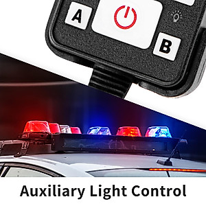 YHAAVALE 9200E Amplifier Police Siren & Metal Ultra Slime Octagon Compact Flat Speaker,DC12V 100W Multi-Tones Wired Control with Mic Loudspeaker Emergency Electronic PA System for Police Cars