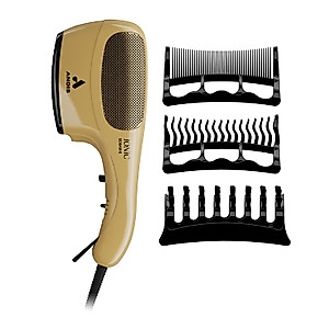 Andis 82125 1875-Watt Tourmaline Ceramic Ionic Styling Hair Dryer, Styling Hair Dryer with Ionic Frizz-Free Technology, No Heat Damage, Lightweight Hairdryer for Normal & Curly Hair - Gold