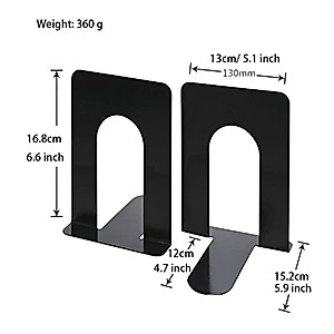 Bookends Bookends Heavy Duty Metal Bookend Book Support, Decor Book Ends for Shelves, Book Holder Book Stoppers for Heavy Books for Home Office bookends
