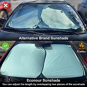EcoNour Car Windshield Sun Shade Foldable | Front Windshield Shade for Sun, Heat and UV Rays | Sunshade for Car Front Window and Interior Sun Protection | Medium (28 x 31 inches)