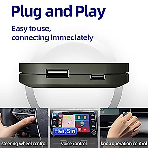 Fortdows Wireless CarPlay Adapter 2022 Speed Fastest Apple Wireless CarPlay Dongle Plug & Play 5Ghz WiFi Auto Connect No Delay Online Update，for OEM Wired CarPlay Cars Model Year After 2016