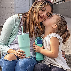 Reduce Water Bottle for Kids, Frostee 13 oz - Reusable Insulated Stainless Steel Water Bottle - Leak Proof and Hygienic Flip-Top Lid - Gripster Finish, Marine