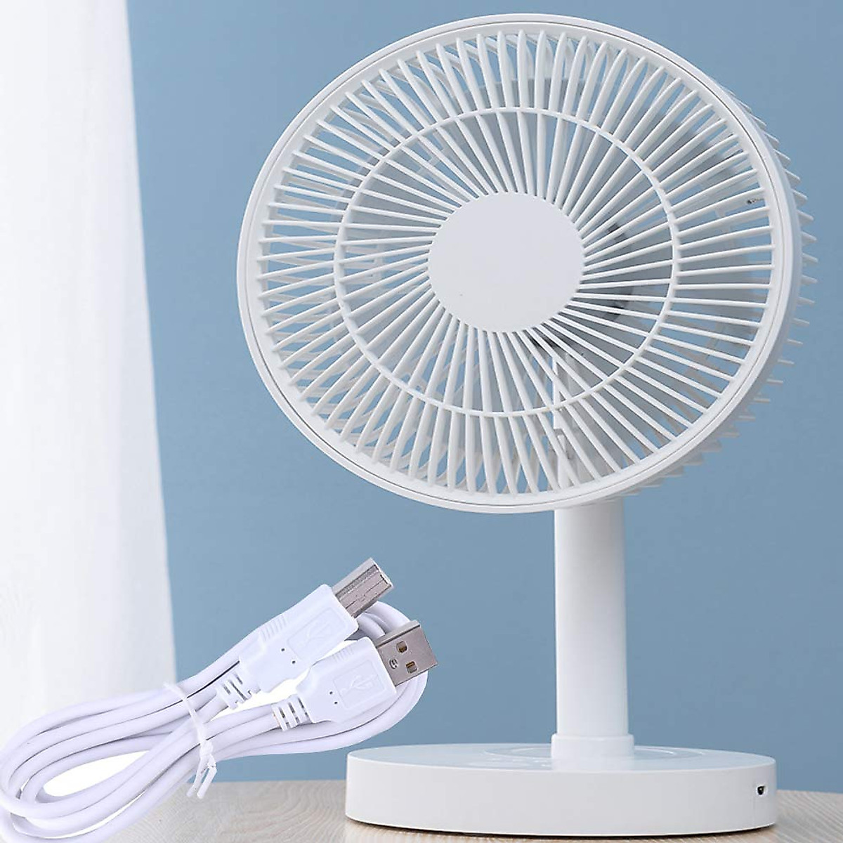 AIYoo USB Desk Fan with 4 Speeds 90° Head Pivot, Fast Air Circulating USB Fan for Better Cooling Quiet Electric Fan/Stroller Fan/Portable Personal Fan for Desktop Office Car Outdoor Travel Camping Fan
