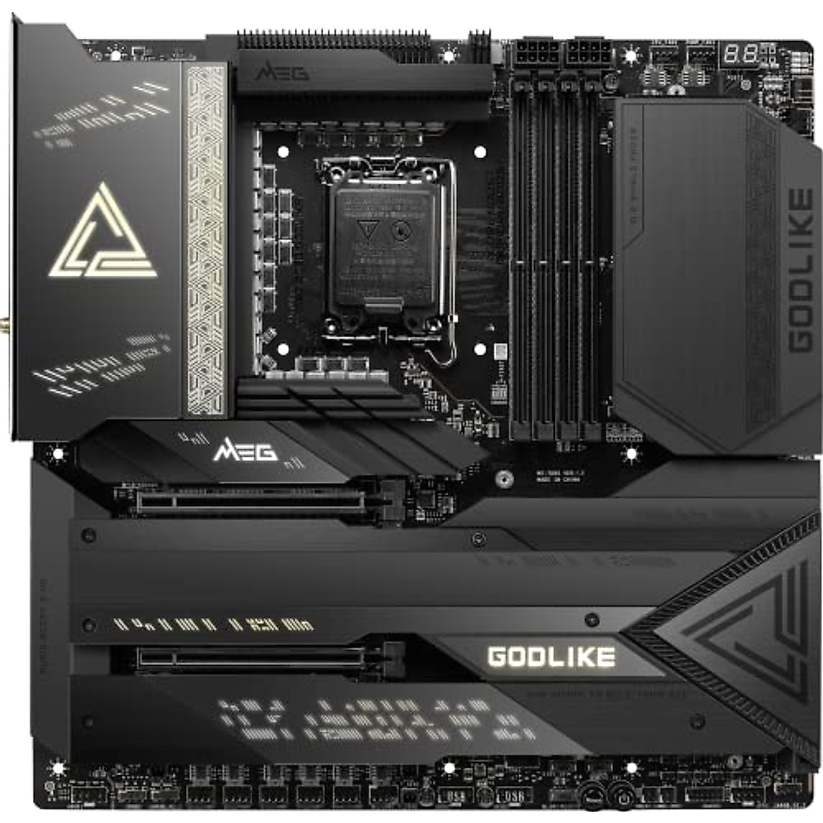 MSI MEG Z790 GODLIKE Gaming Motherboard (Supports 12th/13th/ 14th Gen Intel Processors, LGA 1700, DDR5, PCIe 5.0, M.2, 10Gbps LAN, USB 3.2 Gen2, Wi-Fi 6E, Bluetooth 5.3, Thunderbolt, E-ATX)