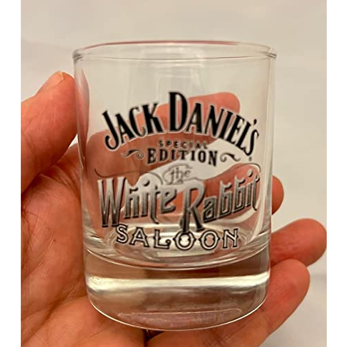 M. CORNELL IMPORTERS Jack Daniel's White Rabbit Saloon Shot Glass Official Licensed Glassware