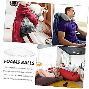 FAVOMOTO 1 Couch Cushion Filling Socking Stuffers Bean Bag for Stuffed Animals Shredded Foam Refill Polystyrene Beads for Bean Bags Bean Bags Beads Filler Stuffed Ball Material Balls Sofa
