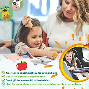 Quiet Book Busy Book for Toddlers Montessori Book Airplane Activity Toy for Car Preschool Travel Activities Road Trip