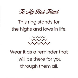 Friend Ring Highs and Lows Ring 925 Sterling Silver Rings Stacking Rings Friends Gift With Box And Card Casual Rings Delicate Everyday Ring Comfort Fit Highs and Lows Ring for Daughter, Friend