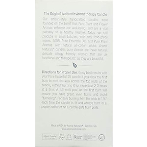 Aroma Naturals Essential Oil Tranquility Pillar Candle, 2.5" x 4", Lavender, 11 Ounce