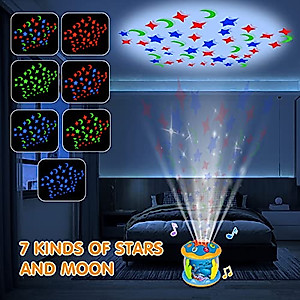 Baby Toys 6 to 12 Months 4 in 1 Baby Musical Ocean Rotating Toys Light Up Infant Toys 3-6 9 12-18 Month Babies Toddlers 1 2 3 Year Old Boy Girl Baby Gifts Toys for Ages 0-2