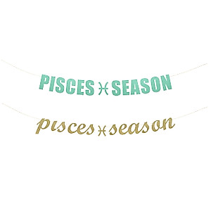 Pisces Season banner - Pisces, Horoscope Zodiac, Pisces Birthday Decoration, Star Sign party Hanging letter sign (Customizable)