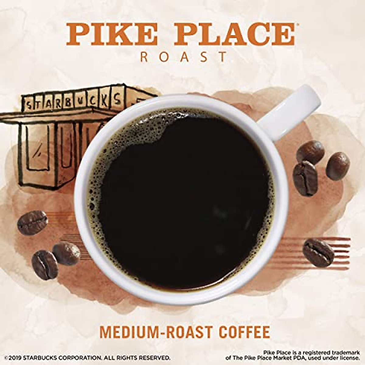 Starbucks VIA Instant Coffee—Medium Roast Coffee—Pike Place Roast—100% Arabica—1 box (50 packets)