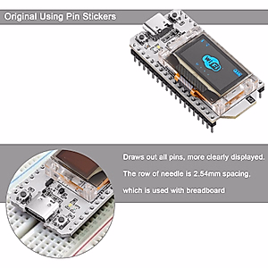 MakerFocus ESP32 OLED WiFi Kit V3 Integrated WiFi Bluetooth 2.4GHz PCB Antenna CP2102 Development Board with 0.96-inch OLED Display for Arduino Intelligent Scenes