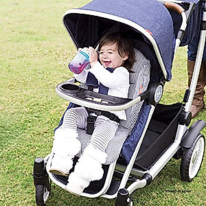 Austlen Entourage Stroller Snack Tray: BPA Free Baby Stroller Attachment Accessories - Black