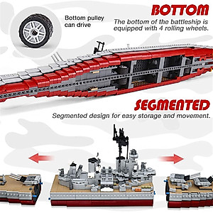 Xingbao 06030 2631PCS Military Army Series The USS Missouri Battleship Set Building Blocks Classic Cruiser Model Bricks WW2 Toys Adult Toys