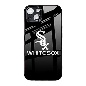 Officially Licensed for White Sox 6.1 Inch Tempered Glass Phone Case Compatible with iPhone 13.