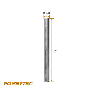 POWERTEC 71473-P2 Hardened Steel Dowel Pins 3/8" x 4" Long | Heat Treated and Precisely Shaped for Accurate Alignment – 8 Pack