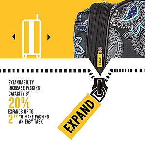 LUCAS Designer Luggage Collection - Expandable 24 Inch Softside Bag - Durable Mid-sized Ultra Lightweight Checked Suitcase with 4-Rolling Spinner Wheels (Diva)