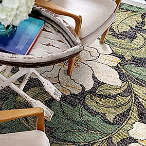 Simply Southern Cottage Jefferson Floral Area Rug, 8' x 10', Grey