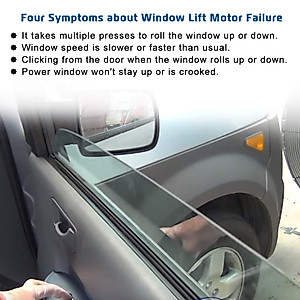Power Window Lift Motor Replacement Compatible with 2000-2005 Ford Excursion 2000-2010 Ford F250 F350 Super Duty Window Lift Motor Front Left Position Replace # 742-260