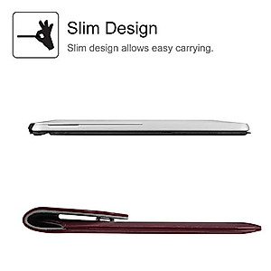 Fintie Sleeve Case for Microsoft Surface Go 4/3/2/1 (2023/2021/2020/2018) - Slim Fit Premium Vegan Leather Cover with Stylus Loop, Compatible w/Keyboard,Burgundy