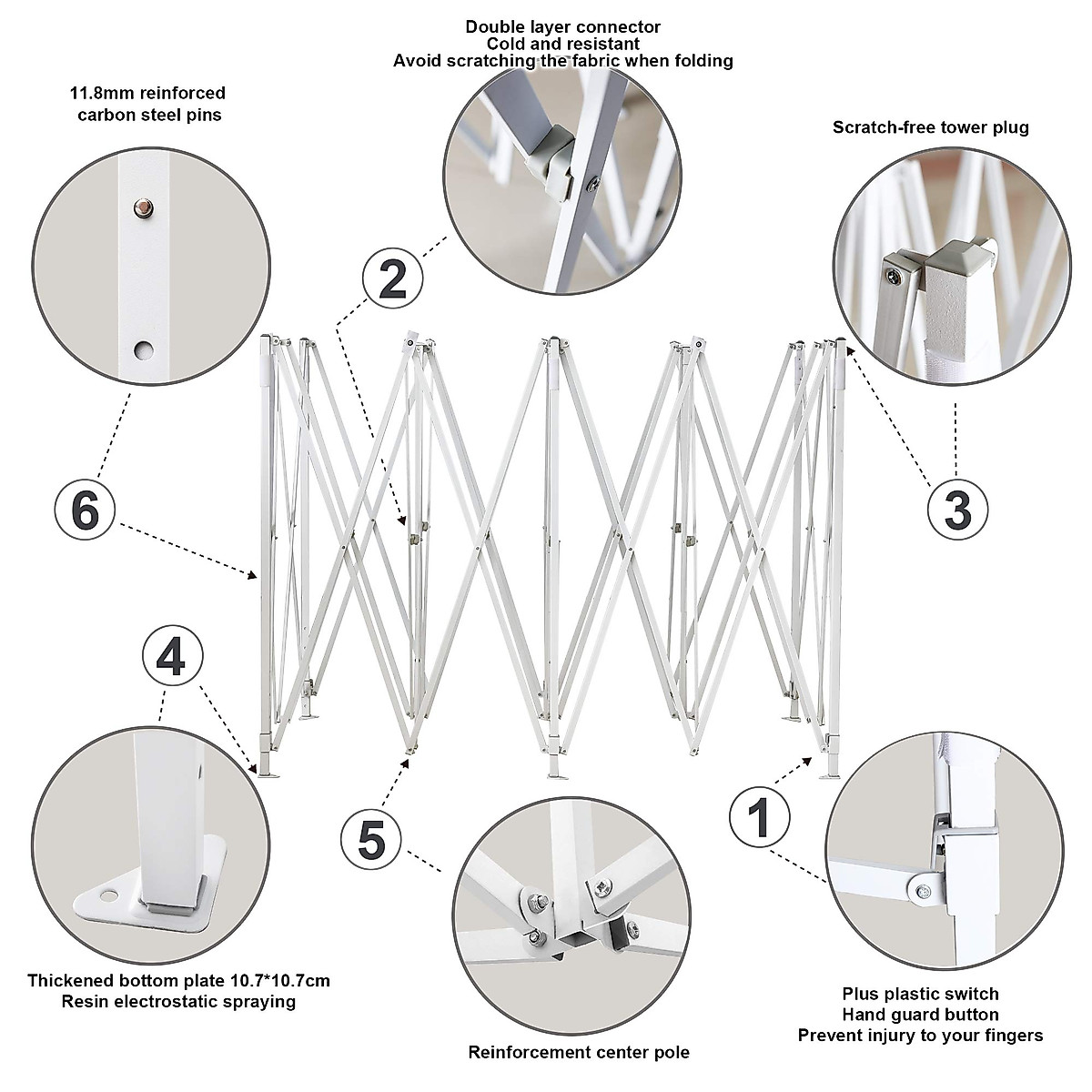 AMERICAN PHOENIX Canopy Tent 10x20 Pop Up Tent Instant Shelter Shade Heavy Duty Commercial Outdoor Party Tent
