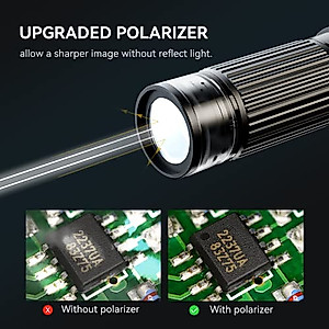 Elikliv EDM501 HDMI Digital Microscope with 10.1" IPS Screen - 1200X Coin Magnifier Video Soldering Microscope with 24MP Sensor, View Entire Coin, TV/Windows/Mac Compatible
