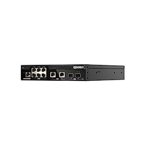 QNAP 10-Port 10GbE Half-Width Rackmount Layer 2 Managed Switch with 2 x 10GbE SFP+, 2 x 10NBASE-T RJ45, and 6 x 2.5GbE RJ45 Ports (QSW-M2106R-2S2T-US)