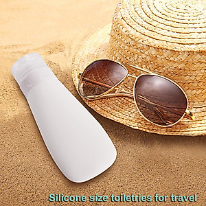 Silicone Travel Bottles, Vonpri Leak Proof Squeezable Refillable Travel Accessories Toiletries Containers Travel Size Cosmetic Tube for Shampoo Lotion Soap Liquids (2oz 4pack)