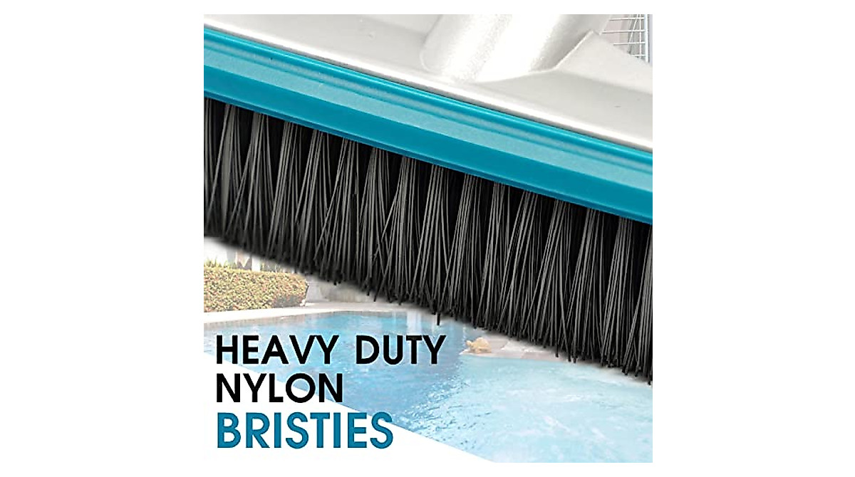 POOLWHALE 17.5" Pool Cleaning Brush - Clear Grime Fast!