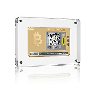 Ballet REAL Bitcoin, Gold Edition - The Easiest Crypto Cold Storage Card, Cryptocurrency Hardware Wallet with Multicurrency and NFT Support (Single)