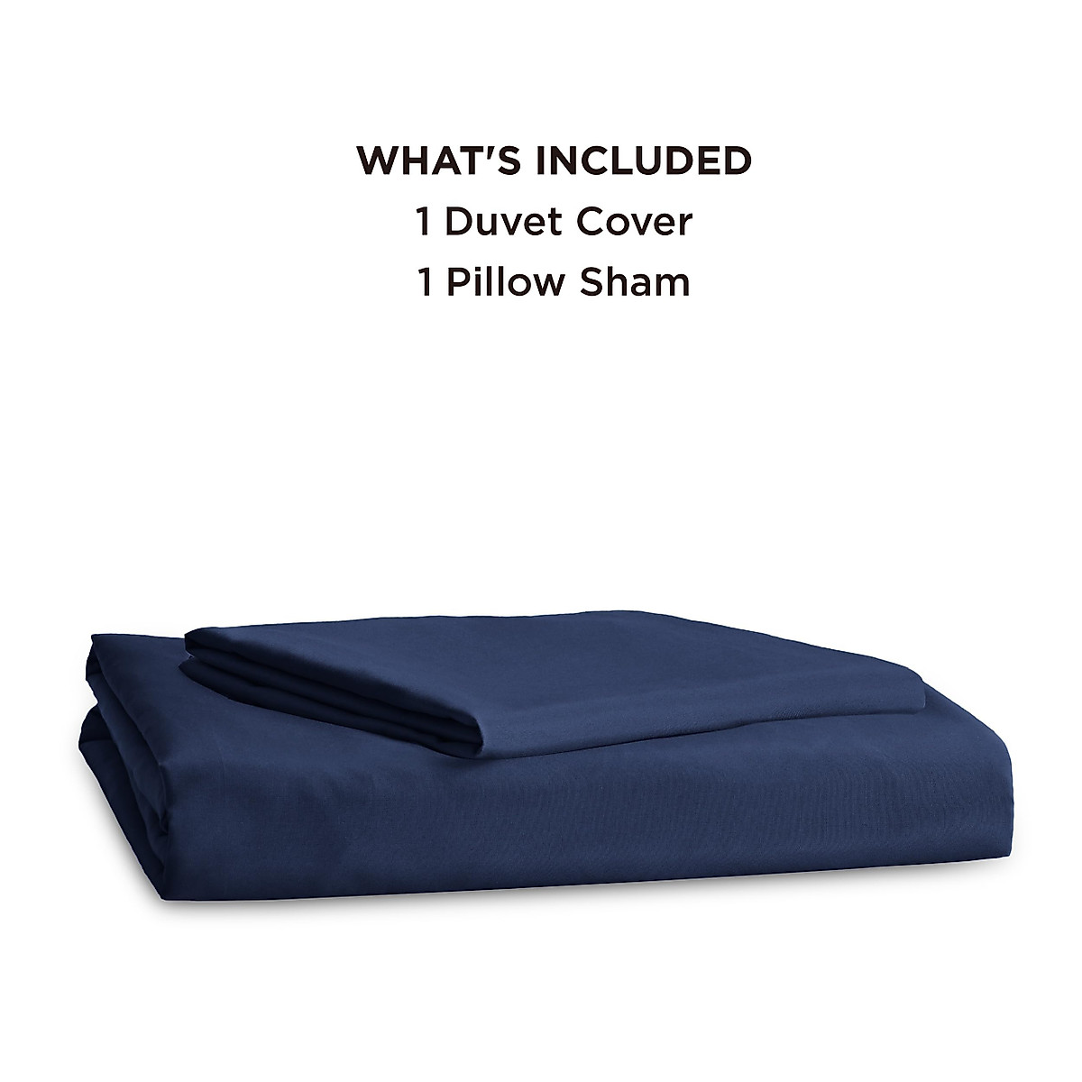 Bedsure Duvet Cover Twin/Twin XL Size - Soft Double Brushed Bedding Set for Kids & Adults, Zipper Closure, 2 Pieces, Includes 1 Duvet Cover (68"x90") & 1 Pillow Sham, NO Comforter, Navy Blue