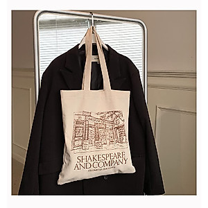 Printing Canvas Tote Bag For Women Large Capacity Shoulder Bag Urban Simplicity Soft Satchel Bag Hobo Purse (upright brown)