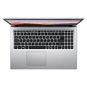 Acer Aspire 15.6-inch FHD Laptop, Intel Celeron Dual-Core N4500 Processor, 8GB RAM, 256GB SSD, Webcam, WiFi, HDMI, Bluetooth, Windows 10, Pure Silver (Renewed)