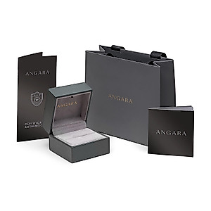 Angara Natural Diamond Promise Ring for Women in 14K White Gold (0.17 ct, Color-K, Clarity-I3, Ring size -6) - April Birthstone Jewelry fo Her