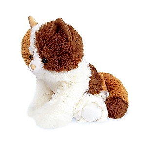 WEGEDU Tabby Kitten Cat Stuffed Animal - Calico Kitty Plush Toy for Kids and Babies, Bedtime and Birthday Gift, 14.6 inches