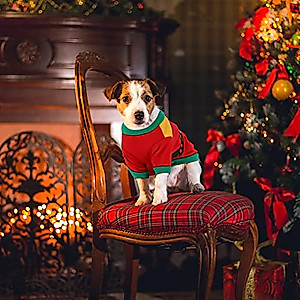 4 Pack Santa Christmas Dog Shirts for Small Dogs Cats Funny Christmas Dog Clothes Shirts for Small Dogs and Cats Puppy Christmas Clothes T-Shirts Winter Christmas Party Gift (Small Size)