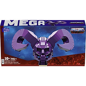 Mega Masters of The Universe Building Set, Havoc Staff with 741 Pieces, 40 Inches Long, for Adult Collectors