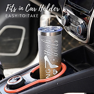 Onebttl Realtor Gifts for Women, Clossing Deals In High Heels, Funny Gifts for Real Estate Agent, Salesman, Boss, Coworkers, Employees, 20 Oz Stainless Steel Tumbler, Glitter Gold