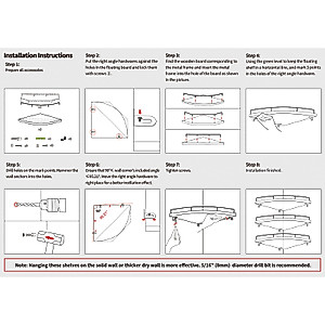 HORLIMER Floating Corner Shelf Wall Mount, 3 Pack Rustic Wood Corner Wall Shelves with Fence for Bedroom, Bathroom, Kitchen, Living Room, Brown