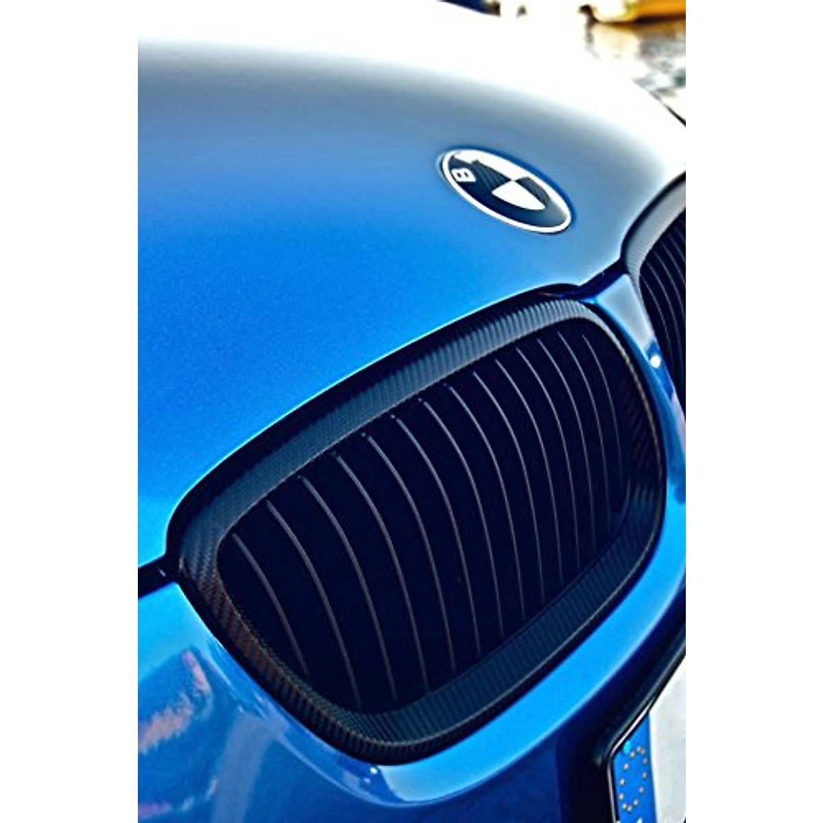 VViViD Blue Mirror Chrome Cast Vinyl Wrap Self-Adhesive Film Decal Air-Release Bubble and Air-Free 3MIL-VViViD8 (1ft x 5ft)