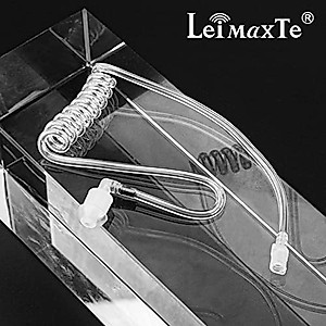 LEIMAXTE Acoustic Tube Earpiece Coil Tubes Replacement for Two Way Radio Headsets FBI Style Motorola Kenwood Walkie Talkie Earpieces【2 Pack】 with 2X Radio Earbuds