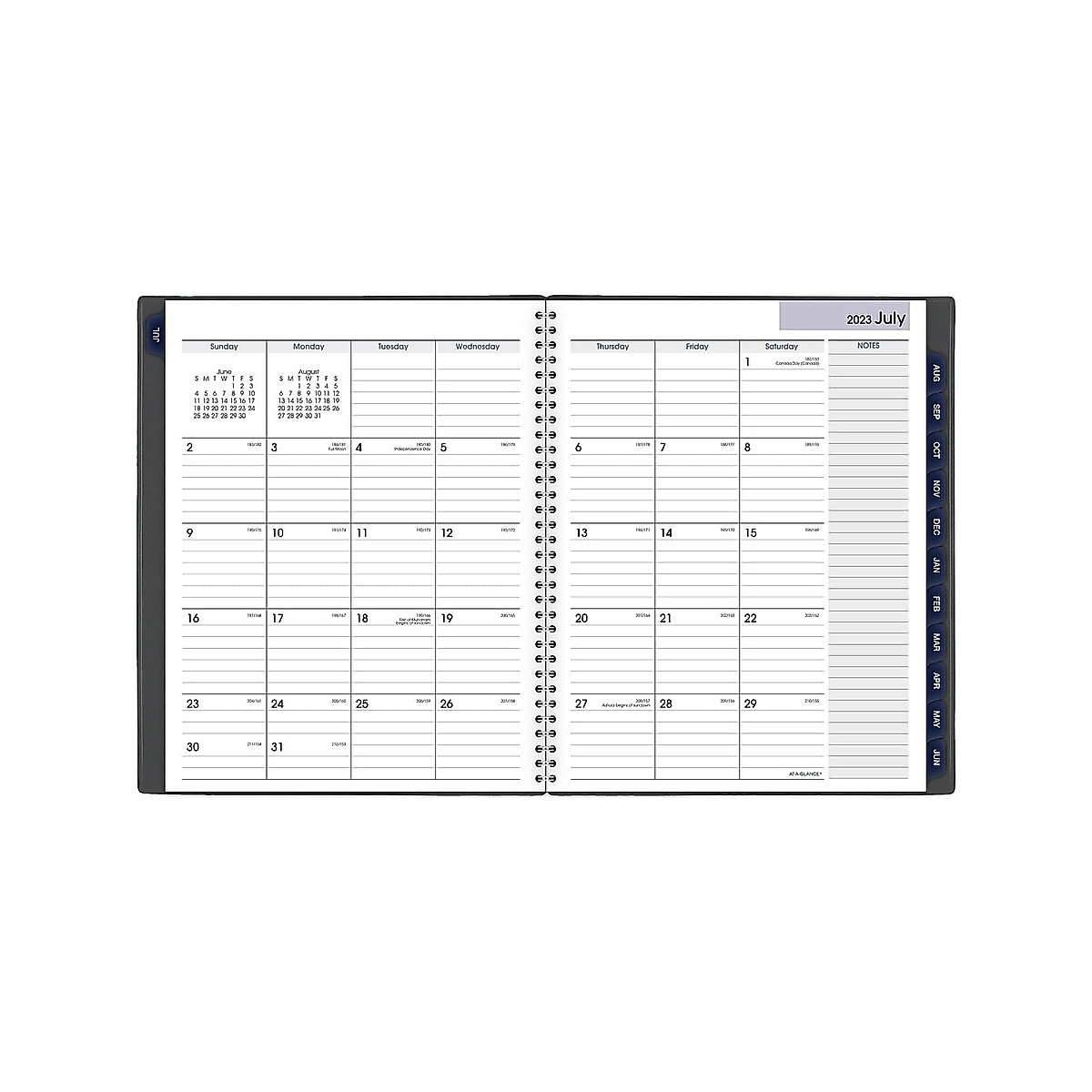 AT-A-GLANCE 2023-2024 Planner, Weekly & Monthly Academic Appointment Book, 8-1/2" x 11", Large, DayMinder, Charcoal (AYC52045)(July 2023-June 2024)
