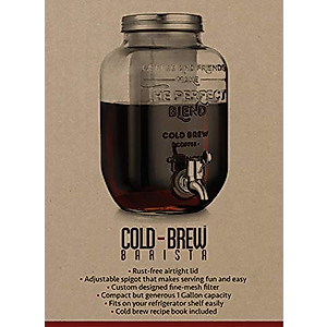 Godinger Cold Brew Coffee Maker, Iced Coffee Dispenser - 1 Gallon (3.78L)