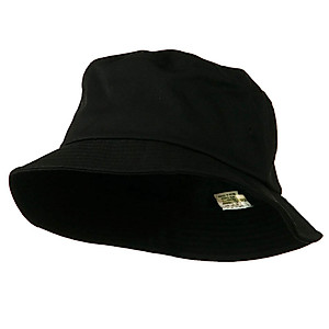 e4Hats.com Big Size Cotton Blend Twill Bucket Hat - Black 2XL-3XL